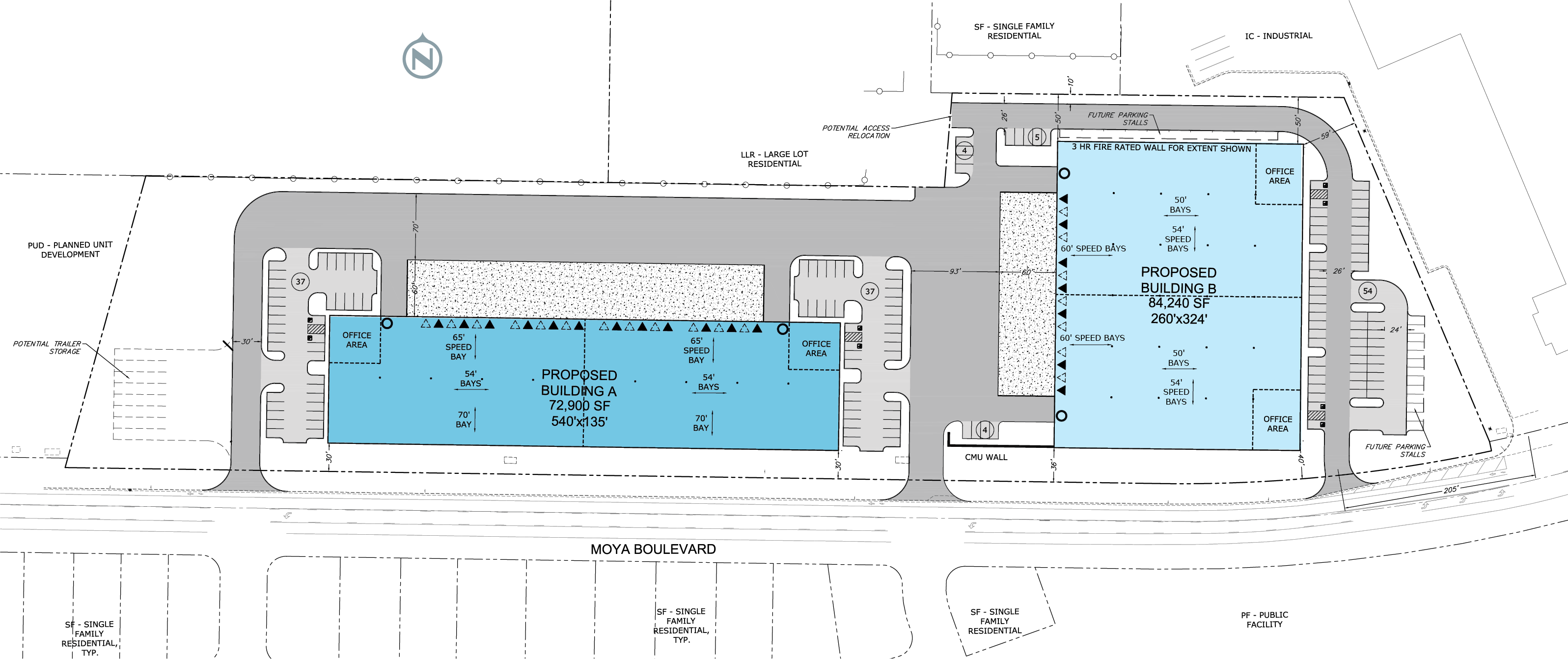 Aerial & Site Plan - Moya Commerce Center